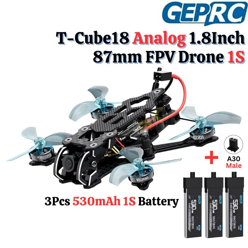 GEPRC T-Cube18 Analog ELRS 2.4G 1.8 Inch 87mm w/Caddx ANT 1S/530 Fly ...