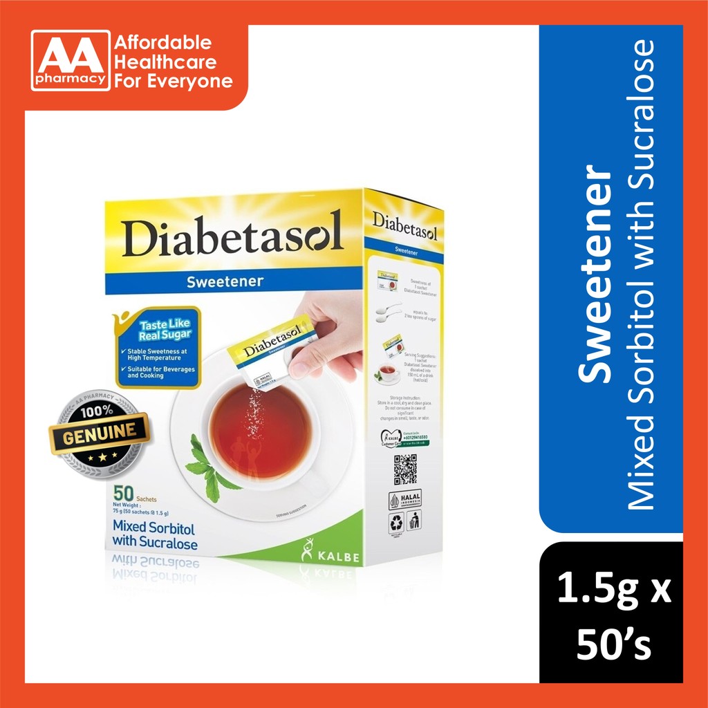 Diabetasol Sweetener Sachet 1.5gx50's | Shopee Malaysia