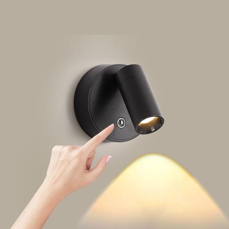 Magnetic LED Adjustable Angle Portable Wall Lamp USB Rechargeable No ...