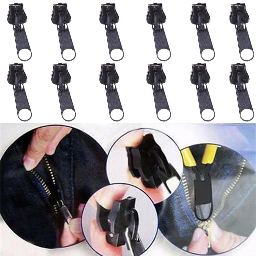 [THEBEST]Zip Slider Replacement 3 Sizes 12Pieces No Tools Zip Fixers ...