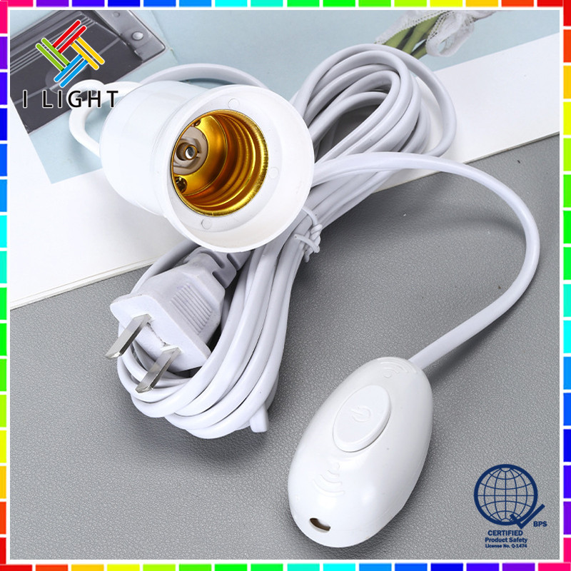(Fast)10M Lamp Bulb Holder With Switch LED Light Bulb Extension Socket Suspension Led Bulb ...