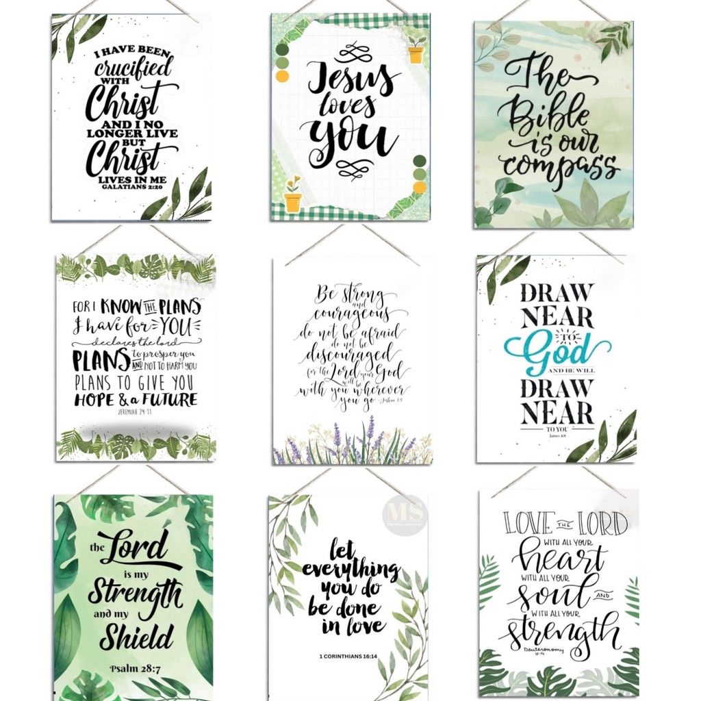 1 wooden hanging plaque, sign, wooden decorative painting, Bible verses ...