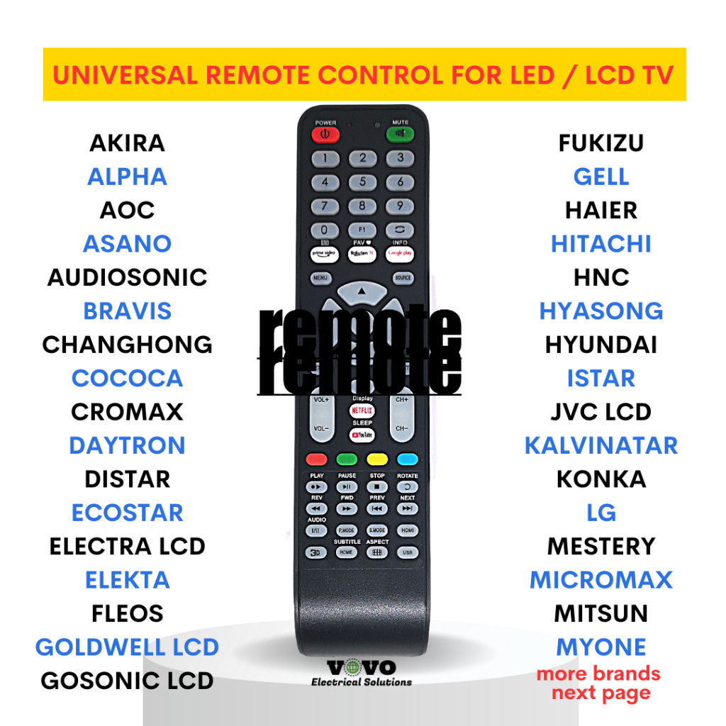 [FREE Battery] Universal LED / LCD TV Remote Control | Shopee Malaysia