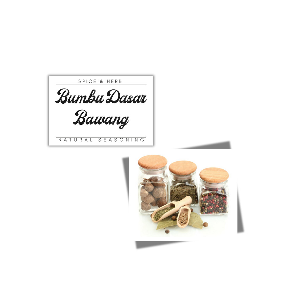 Kim SHOP Custom Kitchen Spice Sticker Label Transparent Vinyl Basic ...