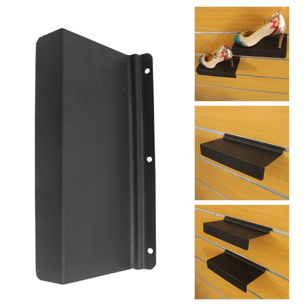 Float Slat Wall Shelf Shelves for Shoes,Black Metal Flat Slat for ...