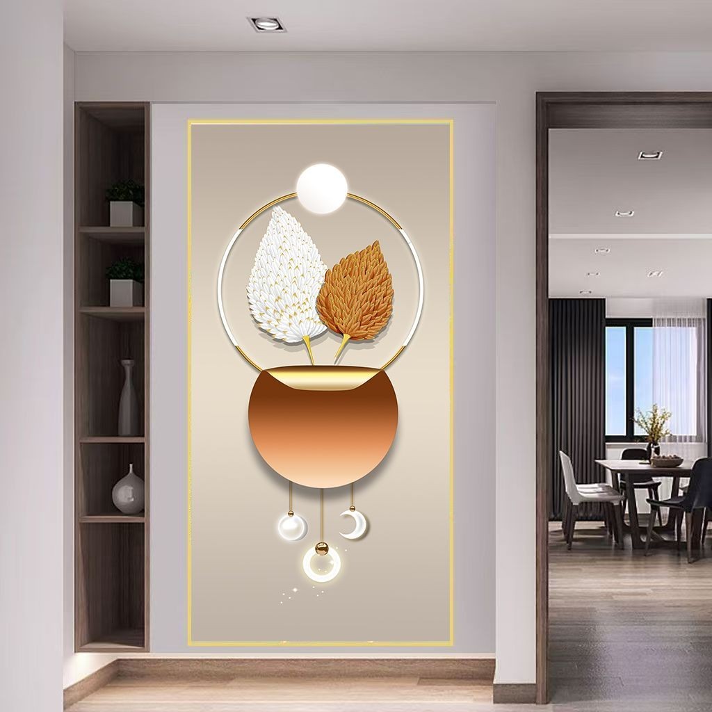 Self-adhesive Entrance Decorative Painting Modern Light Luxury Entrance ...