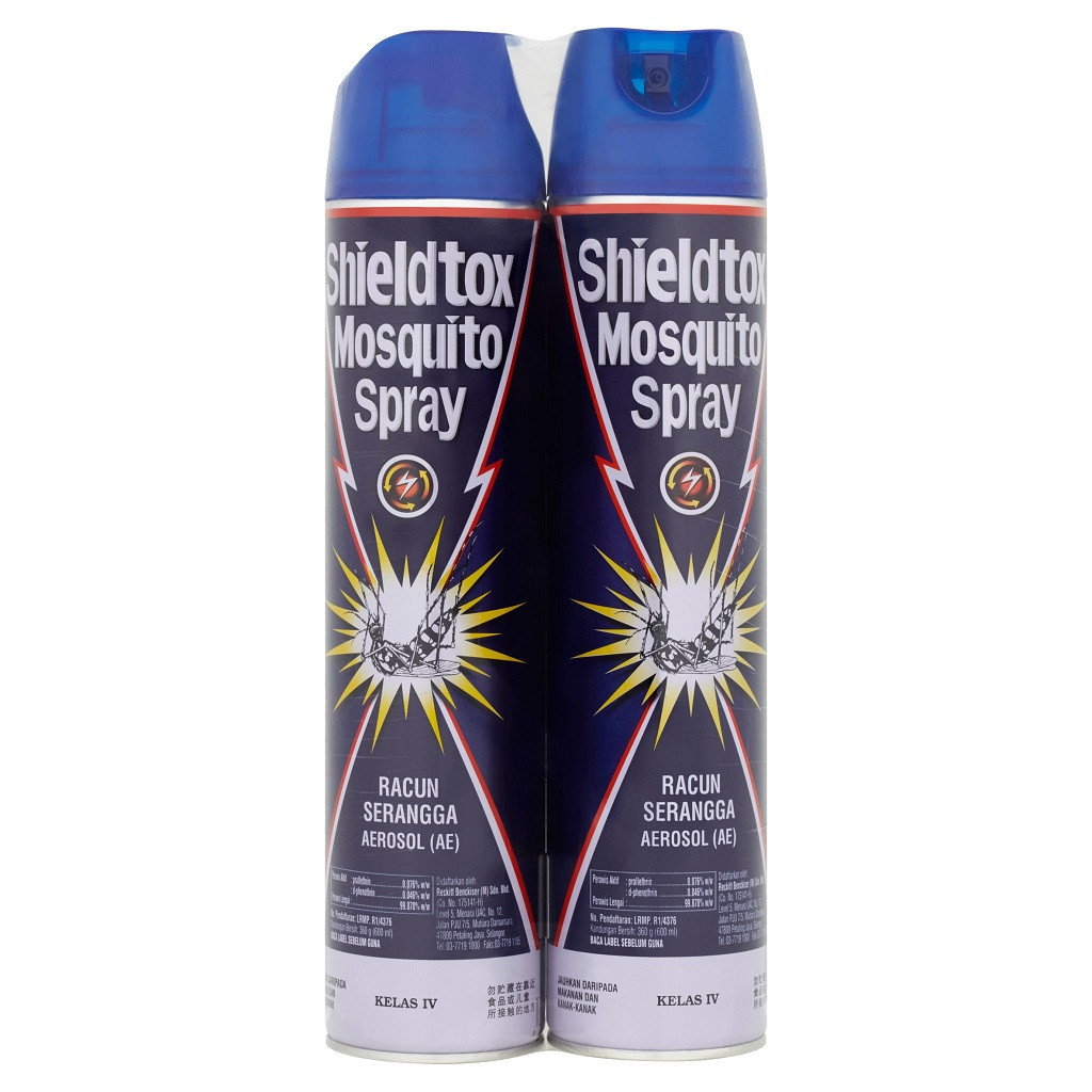 Shieldtox Mosquito Spray Aerosol (2 x 600ml) | Shopee Malaysia