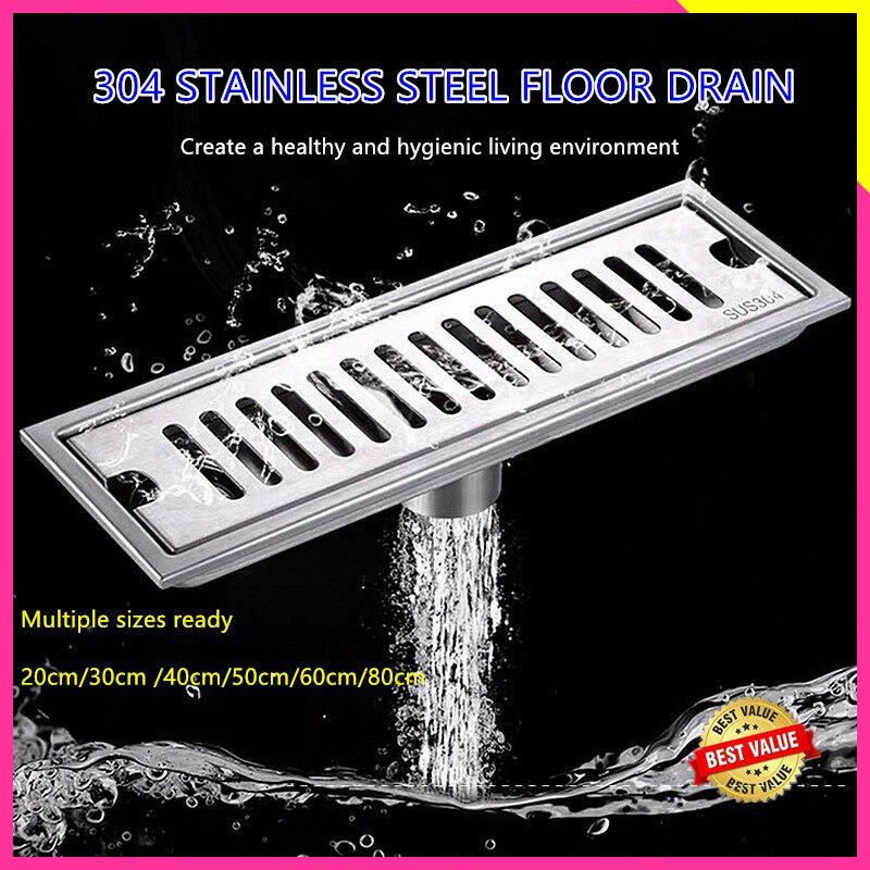 Rectangle SUS304 Floor Drain/Long Floor Trap. Luxury Modern floor Drain ...