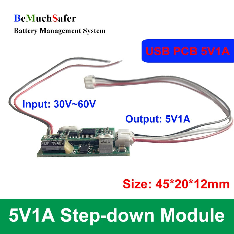 5V 1A Step Down Module USB PCB 5V1A Voltage Reduction Module Input 36V ...