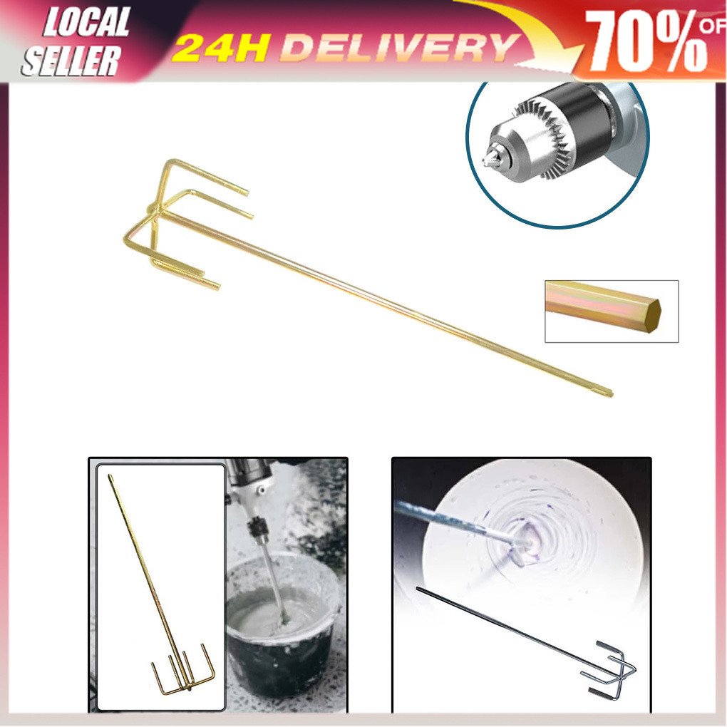 Cement Paint Mixer HEX Handle Whisk Tool 50cm Cement Mixer Agitator ...