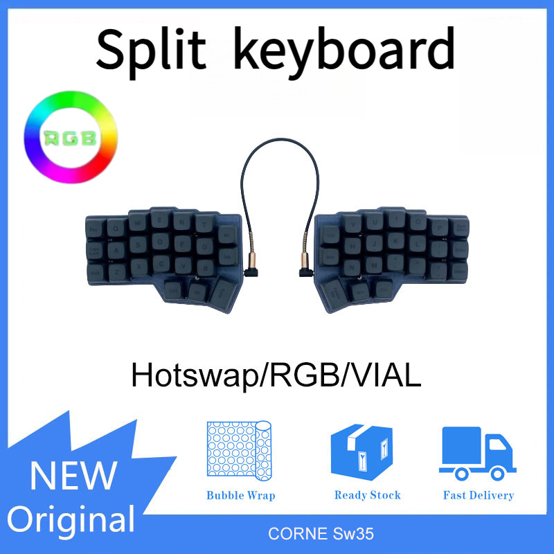 Spot goods Corne sw35 two-handed split qmk split hot-swappable rgbvial ...