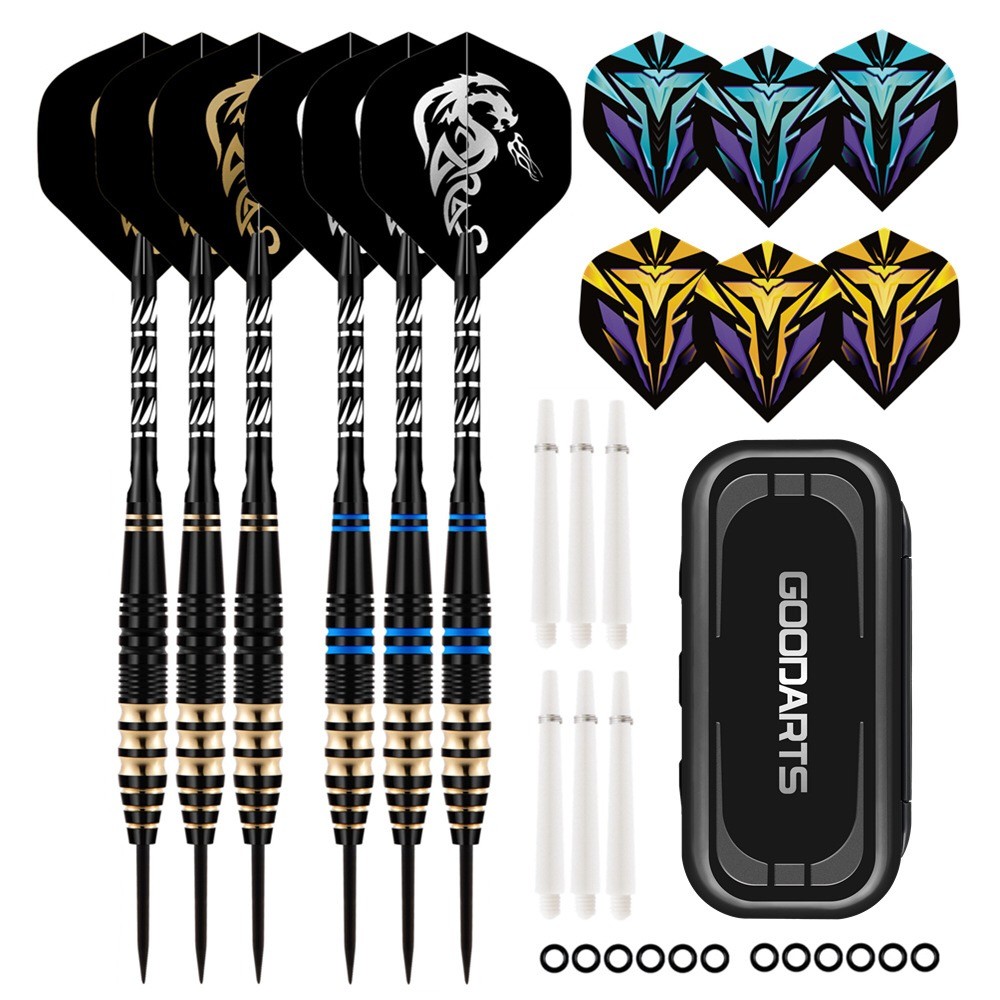 GOODARTS 6 pieces 23 grams Steel Tip Darts Set Professional Darts ...