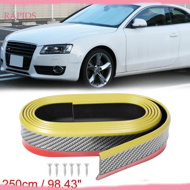 RAP Car Front Bumper Lip Splitter Universal Fit Rubber Skirt Protector ...