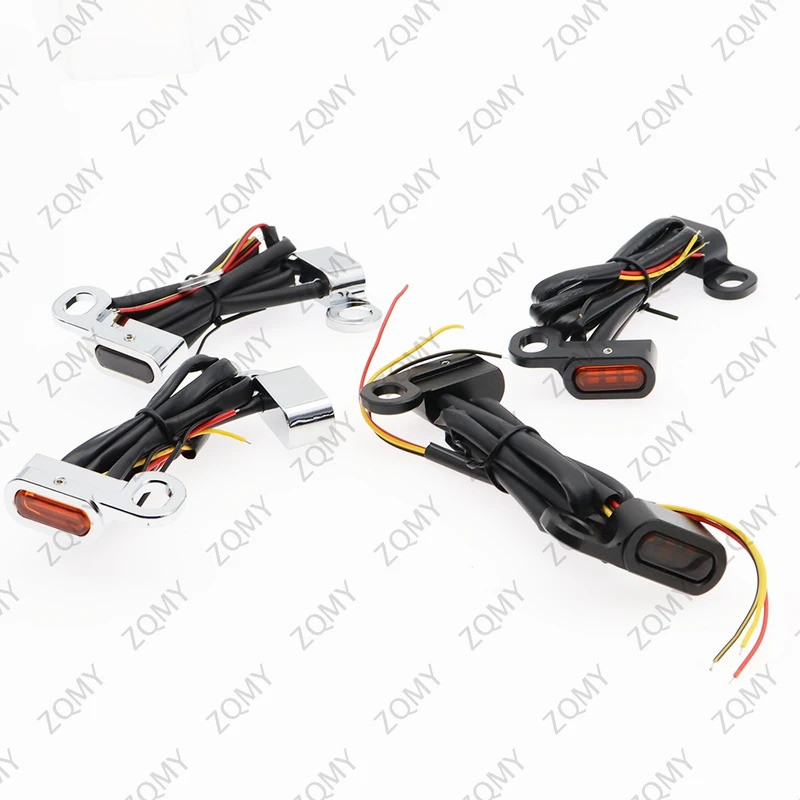 Motorbike Universal Mini LED Front Turn Signal Light Run Indicator Lamp ...