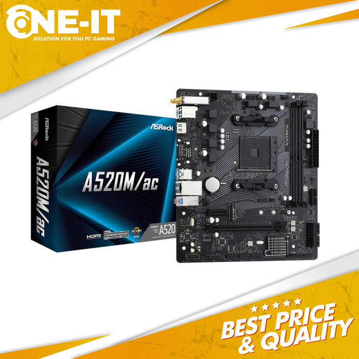 Asrock A520M/AC AMD AM4 A520 DDR4 Motherboard | Shopee Malaysia