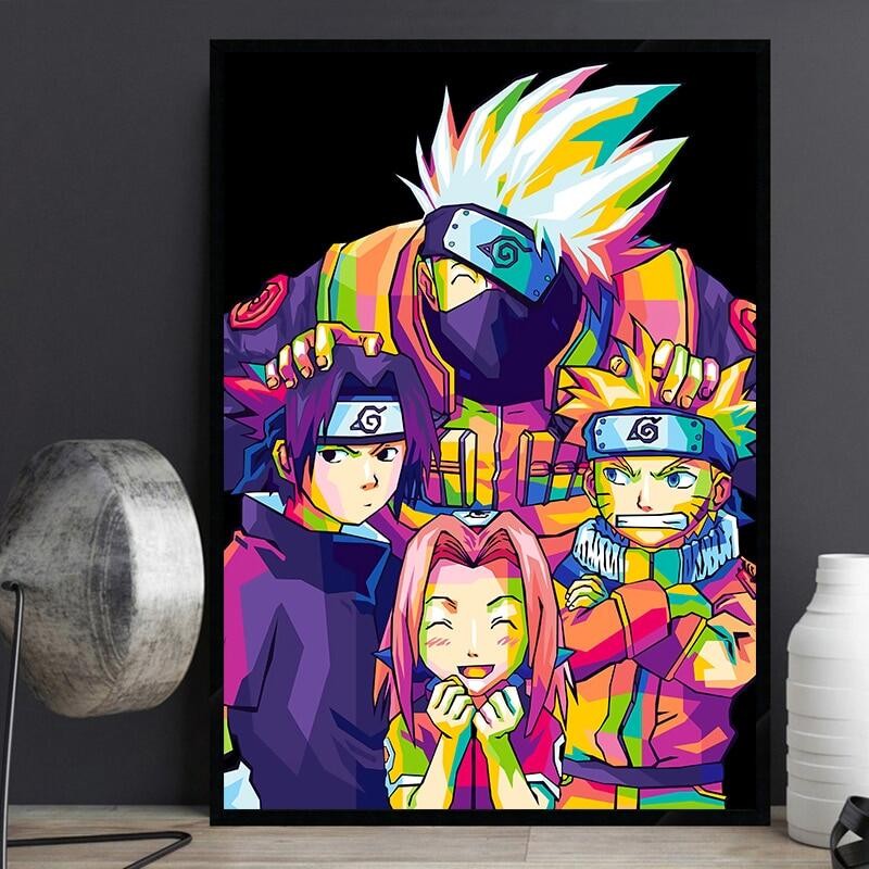 Japan Anime Naruto Posters Sasuke Naruto Sakura Pop Art Canvas Painting ...