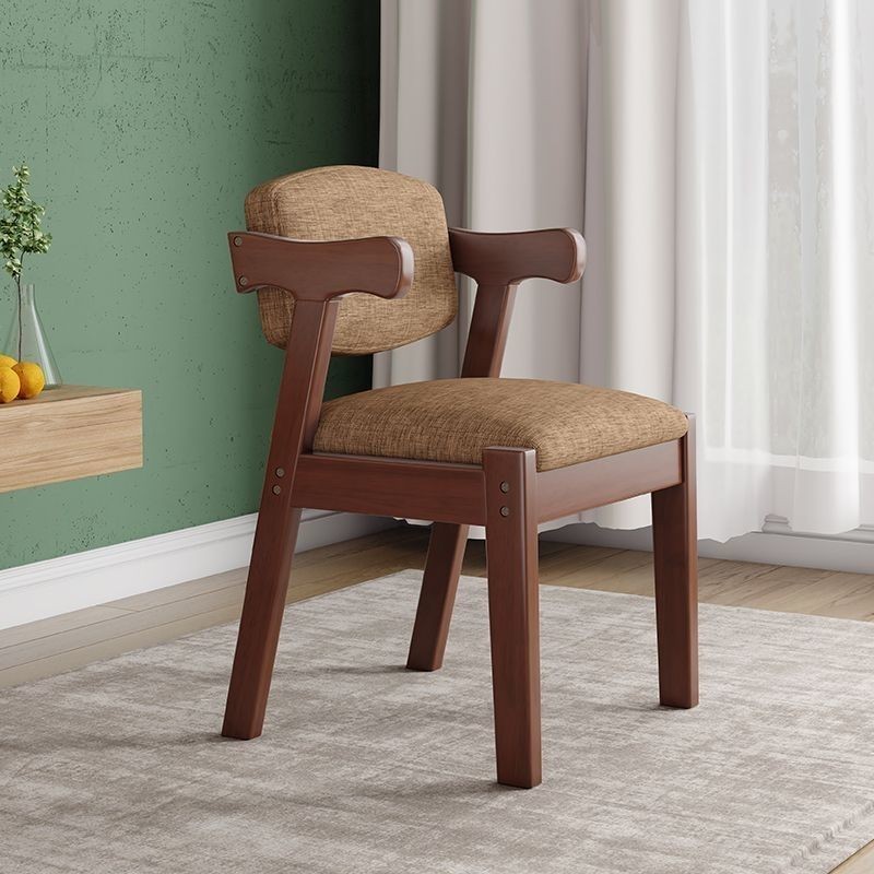 Solid Wood Desk Chair Backrest Armrest Chair Nordic Simple Dining Chair ...