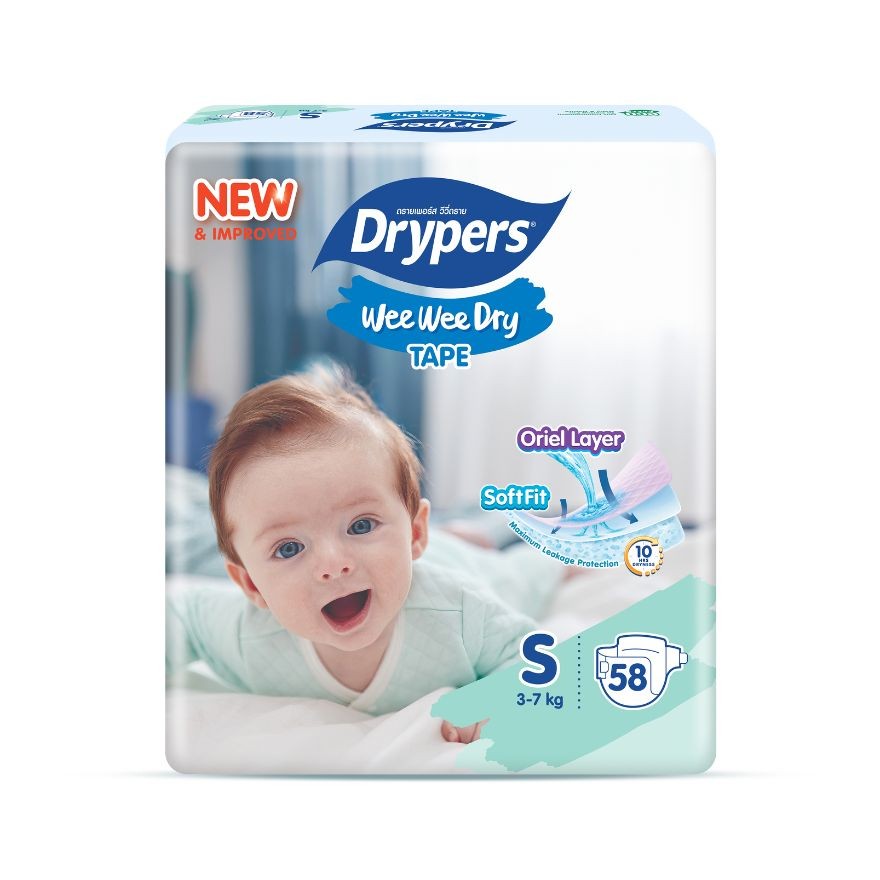 DRYPERS Wee Wee Dry Jumbo S (3-7kg) 58s | Shopee Malaysia