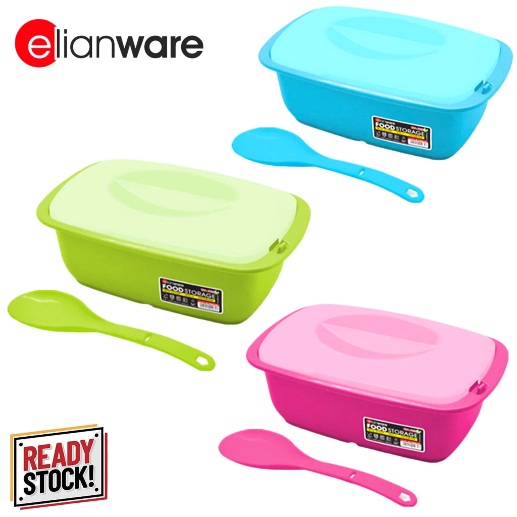 ELIANWARE FOOD CONTAINER WITH SPOON / BEKAS MAKANAN DENGAN SENDUK ...