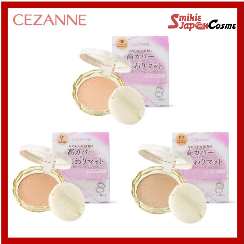 CEZANNE UV Silk Cover Powder - 01 Light / 00 Light Beige / 02 Natural ...