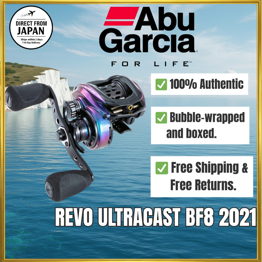 Abu Garcia REVO ULTRACAST BF8 Baitcasting Reel with Carbon Handle and Saltwater Compatibility ...