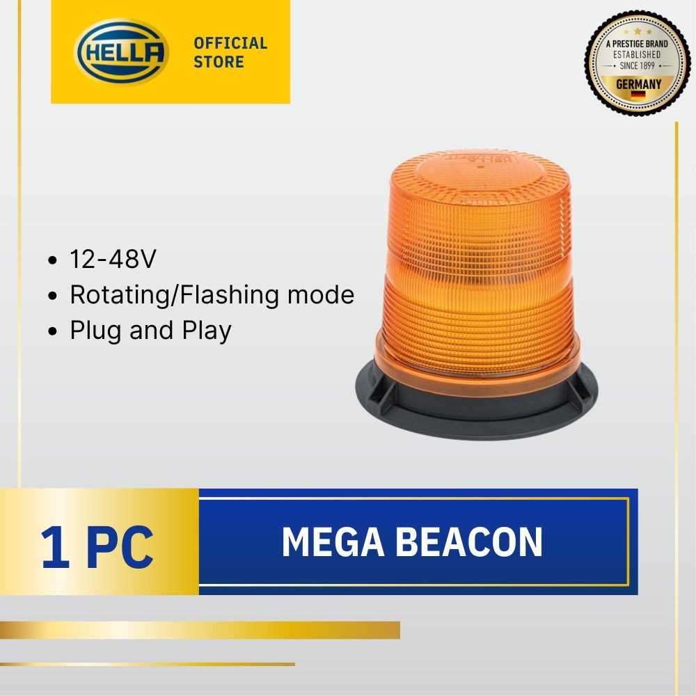 HELLA Valuefit Mega Beacon Lamp Amber 2XD 357 960-001 rotating or ...