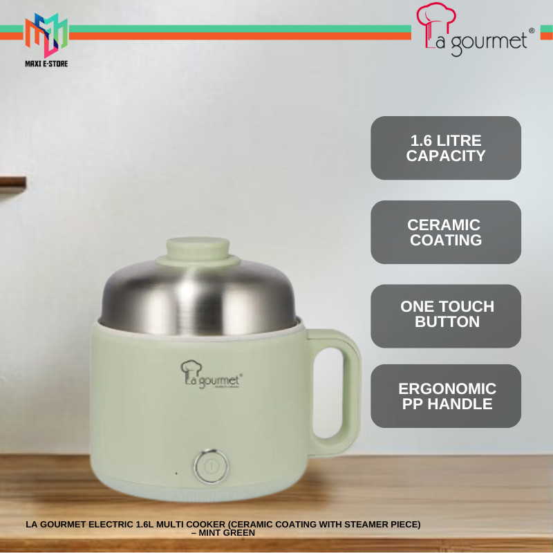 La Gourmet MC16 ( Mint Green / Vanilla Cream ) Electric 1.6L Multi ...