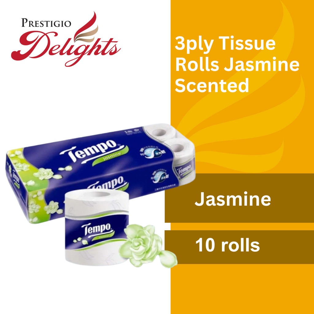 Tempo 3ply Tissue Rolls Jasmine Scented (10 Rolls) | Shopee Malaysia
