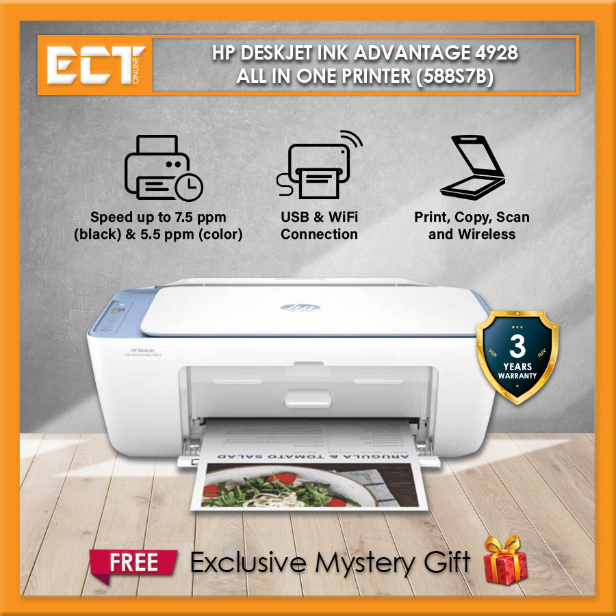 HP DeskJet Ink Advantage 4928 All in One Printer (588S7B) | Shopee Malaysia