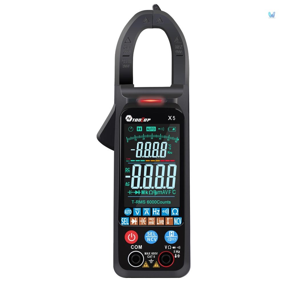 TOOLTOP X5 Handheld Portable Multifunction Clamp Meter LCD Display ...