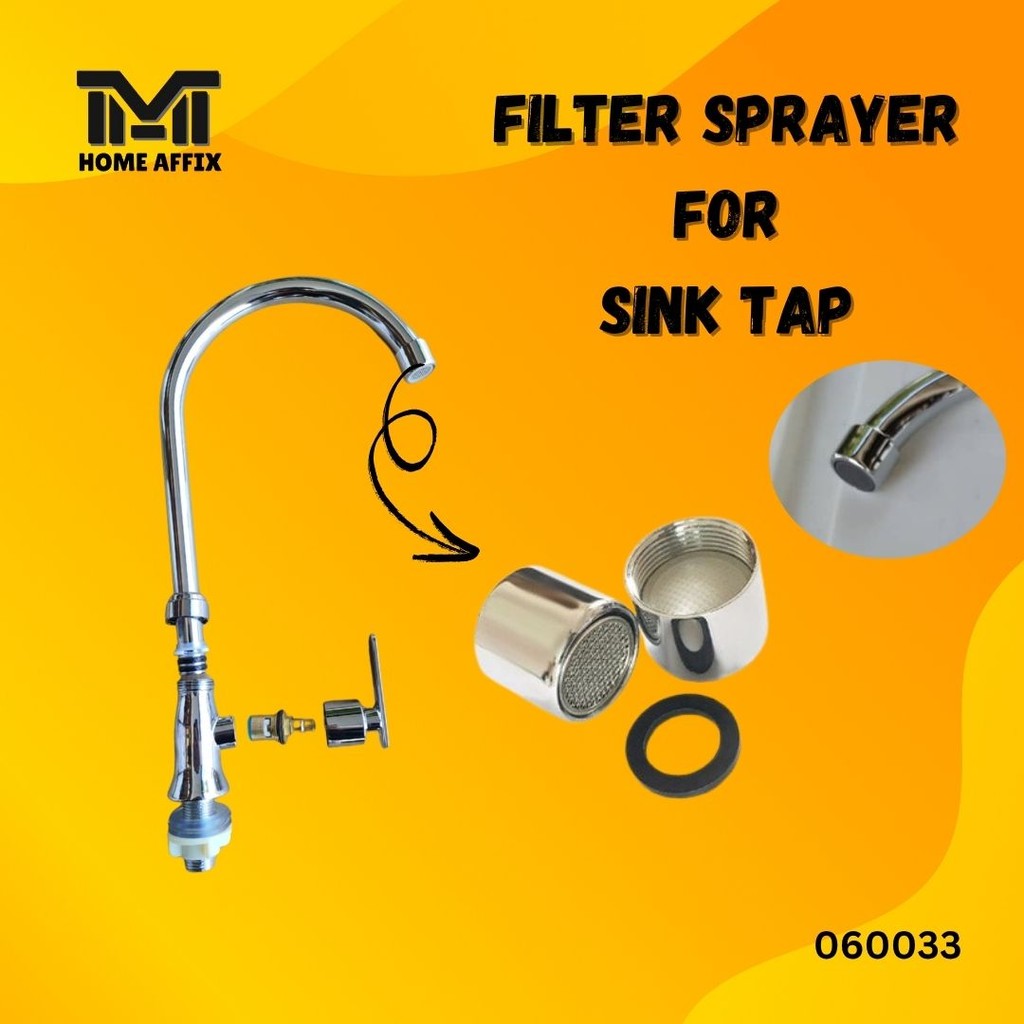 Faucet Tap Nozzle Thread Swivel Aerator Filter Sprayer Kitchen Chrome ...