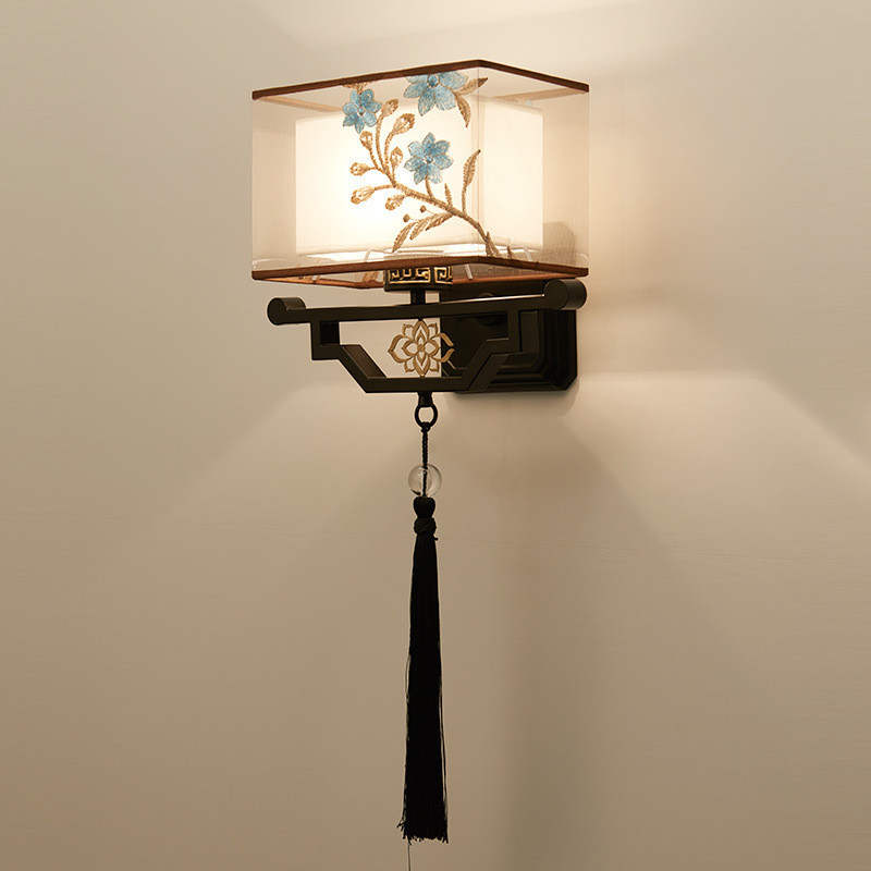 New Chinese Wall Lamp Modern Simple Bedside Lamp Living Room Bedroom ...