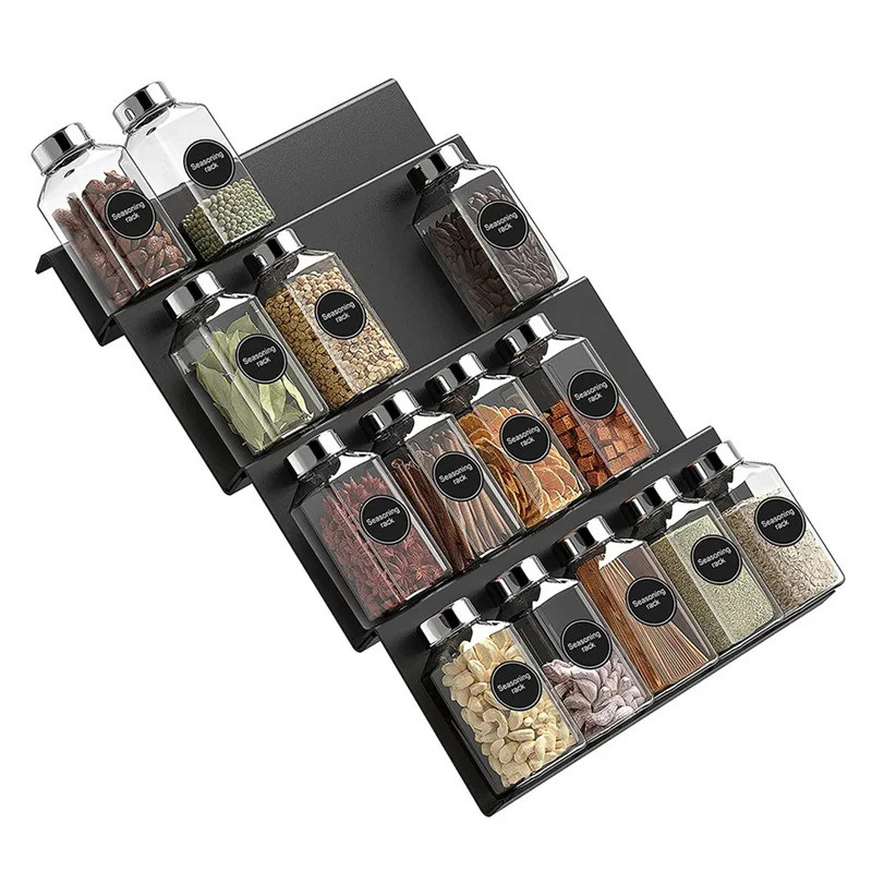 Spice Drawer Organizer Insert for Kitchen Cabinets Spice Jar Rack ...