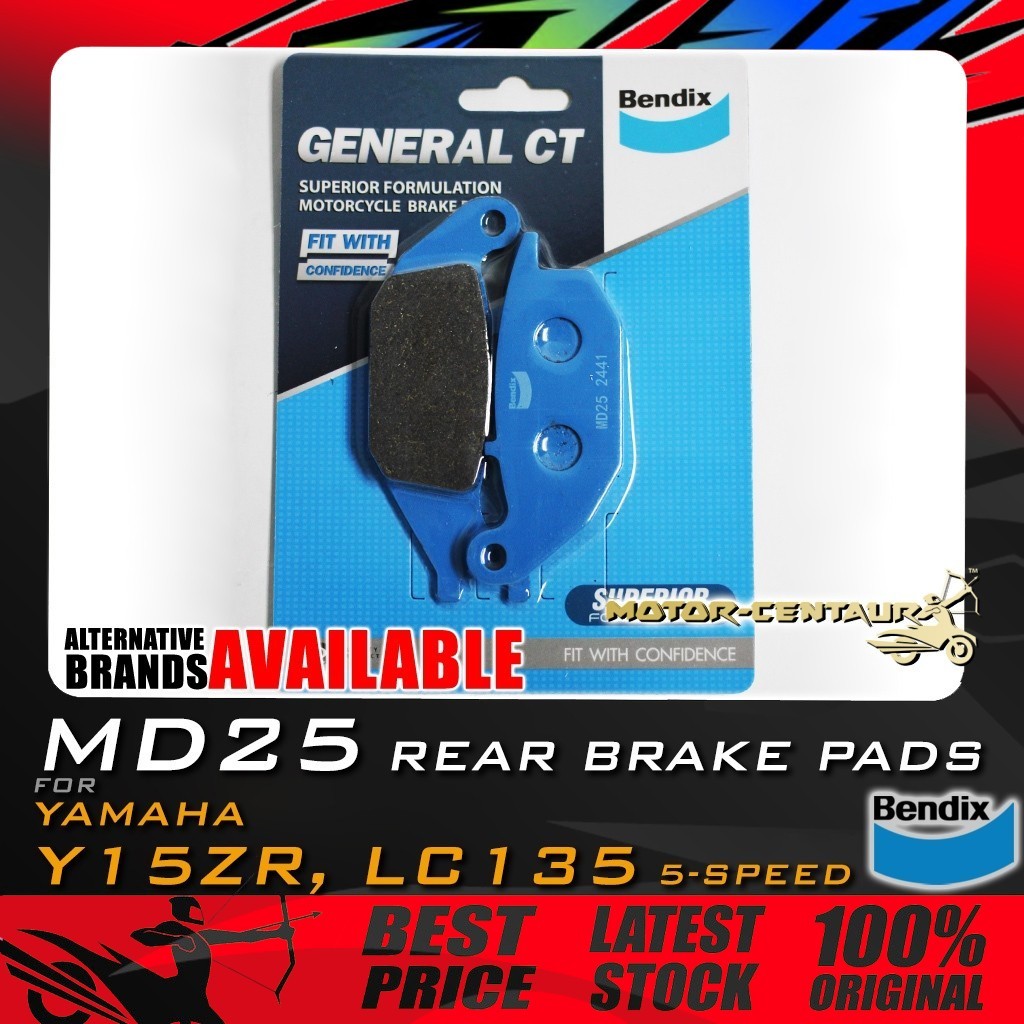 KULIT BREK BENDIX/ YASAKI/ SSS/ MUTAKIN MD25 REAR DISC BRAKE PADS FOR ...