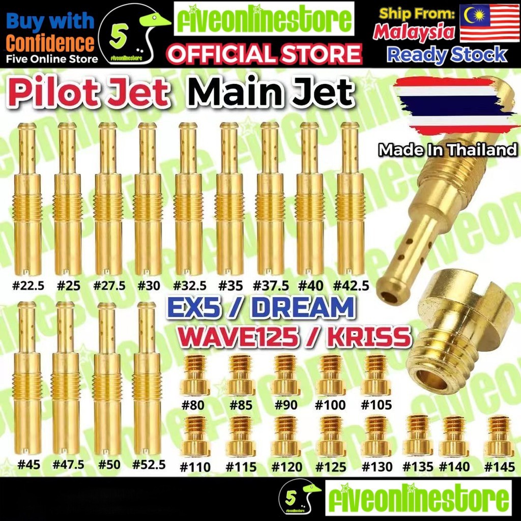Pilot Jet Main Jet EX5 HP GBO Wave125 W125 KRISS Pilot Jet For ...