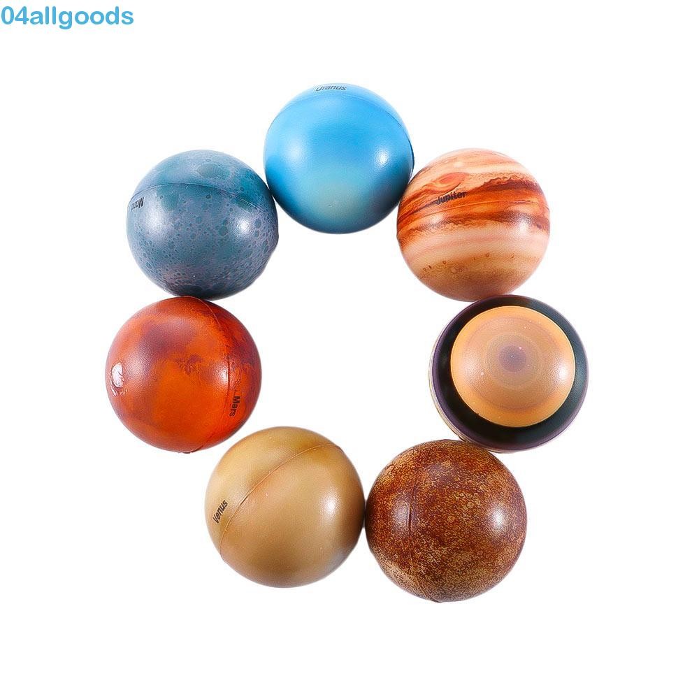 ALLGOODS Eight Planets Colorful Elastic Bouncy Ball Sponge Ball Stress ...