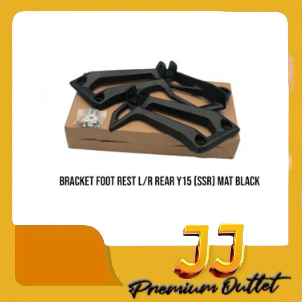 BRACKET FOOT REST L/R REAR Y15 (SSR) MATT BLACK/BRACKET FOOT REST L/R ...