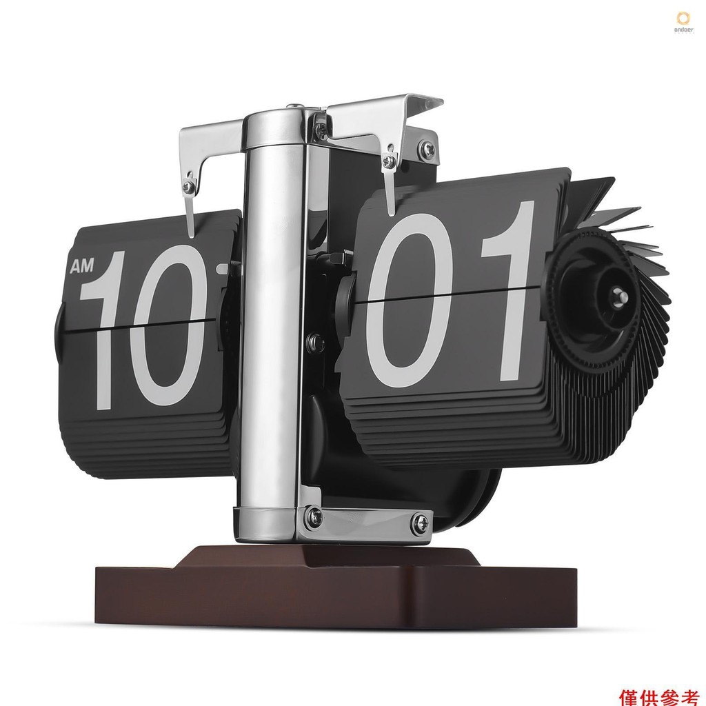 Ado)Desk Flip Clock Vintage Decor Heavy Duty Stainless Steel Mechanical ...