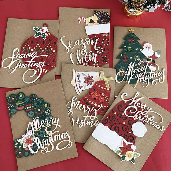 christmas card Kad krismas berkualiti tinggi retrokad ucapan krismas ...