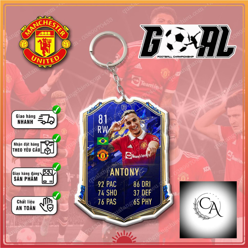Antony keychain - saint Mu - football player card | Shopee Malaysia