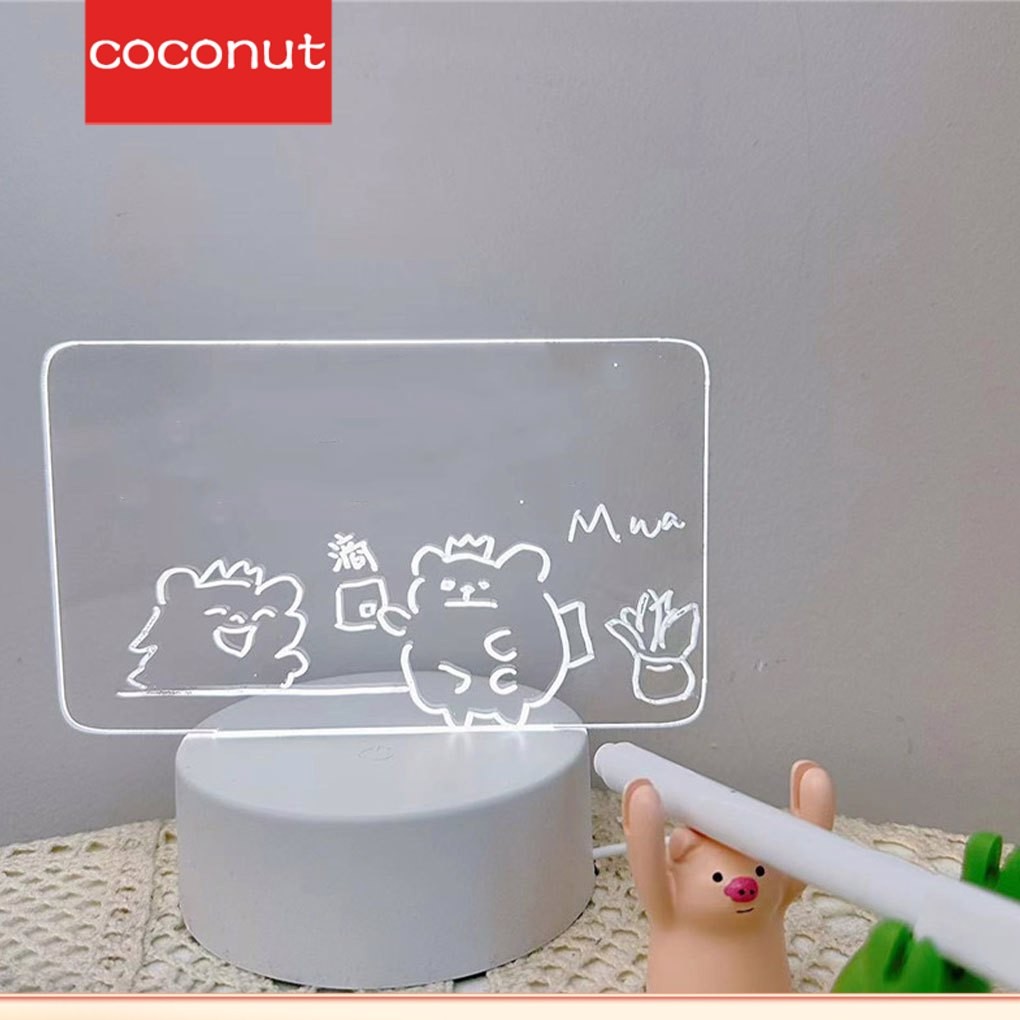 【Coco】Illuminated Wordpad Memo Board For Desk LED Message Board With ...