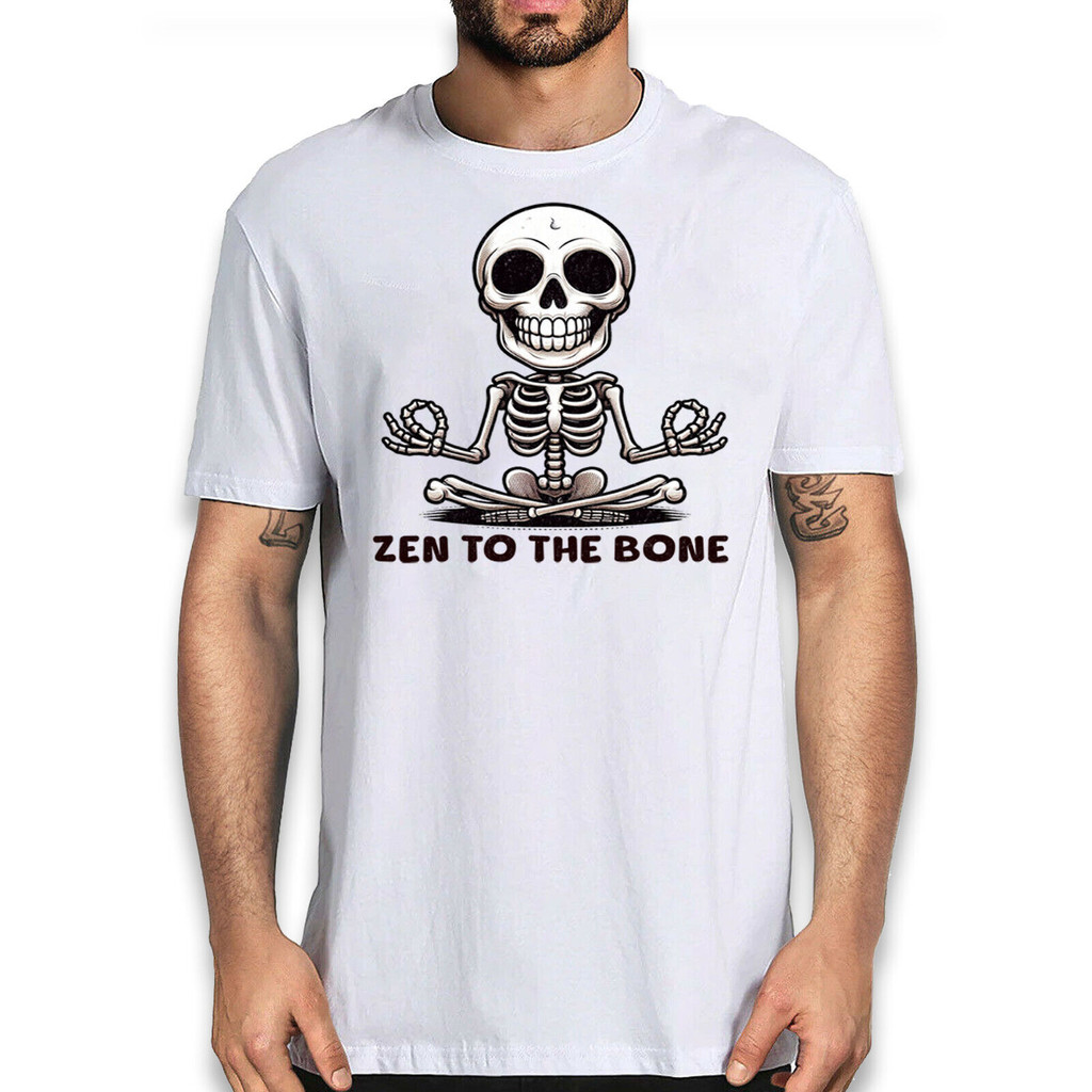 Funny Zen Skeleton T-Shirt - Men Meditation Yoga Tee | Shopee Malaysia