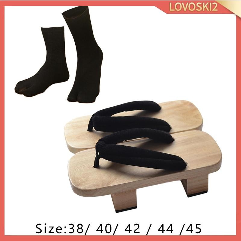 [LovoskiacMY] Japanese Wooden Clogs with Tabi Socks Japan Shoes for ...