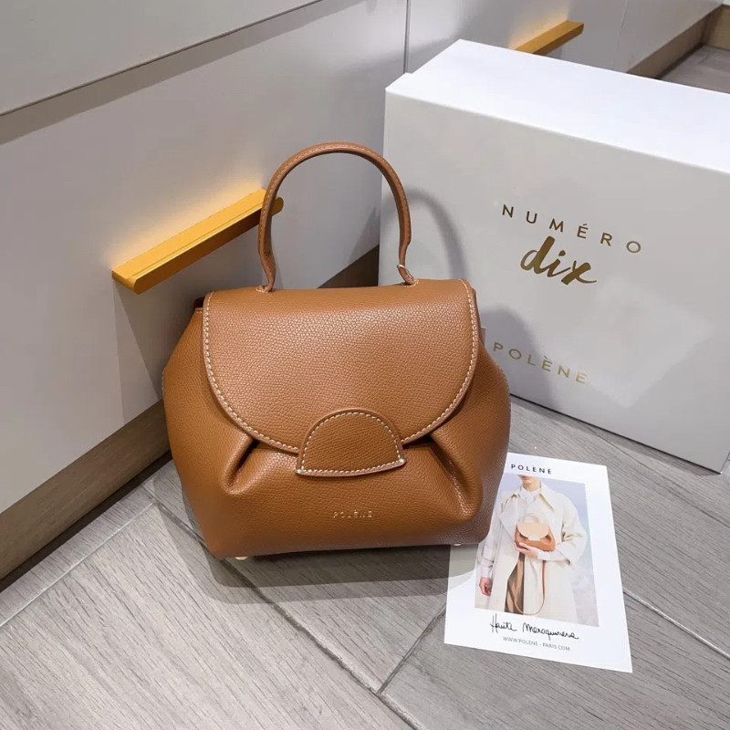 Polene Smiley Face Bag Small Size Fashion Genuine Leather Shoulder ...