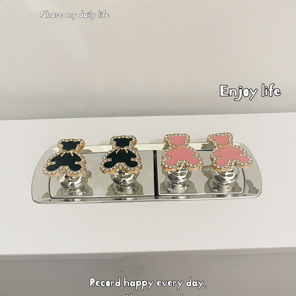 Bow Bear Toilet Press Water Button Cute Toilet Toilet Tank Button Aid ...