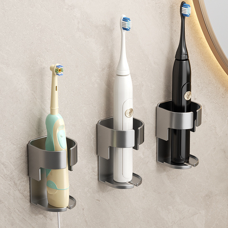 [This Home onlythis] Perforation-Free Space Aluminum Toothbrush Shelf ...