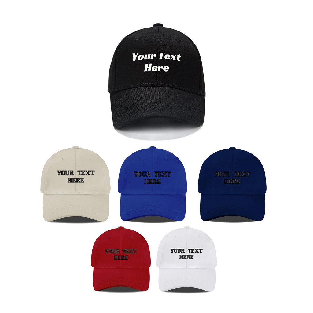 Baseball Cap with Custom Text Embroidery | Shopee Malaysia