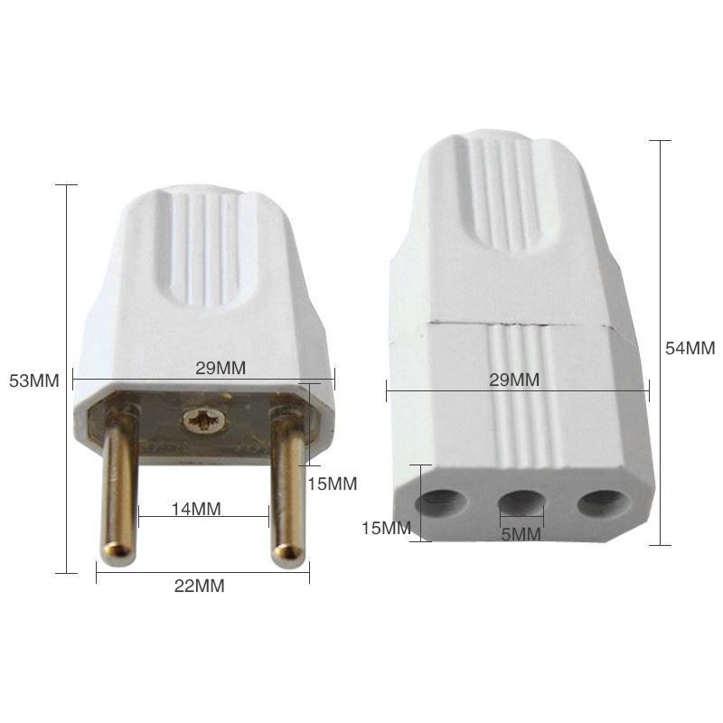 European Standard Two Round Pin Universal Connector Plug 10A High Power ...