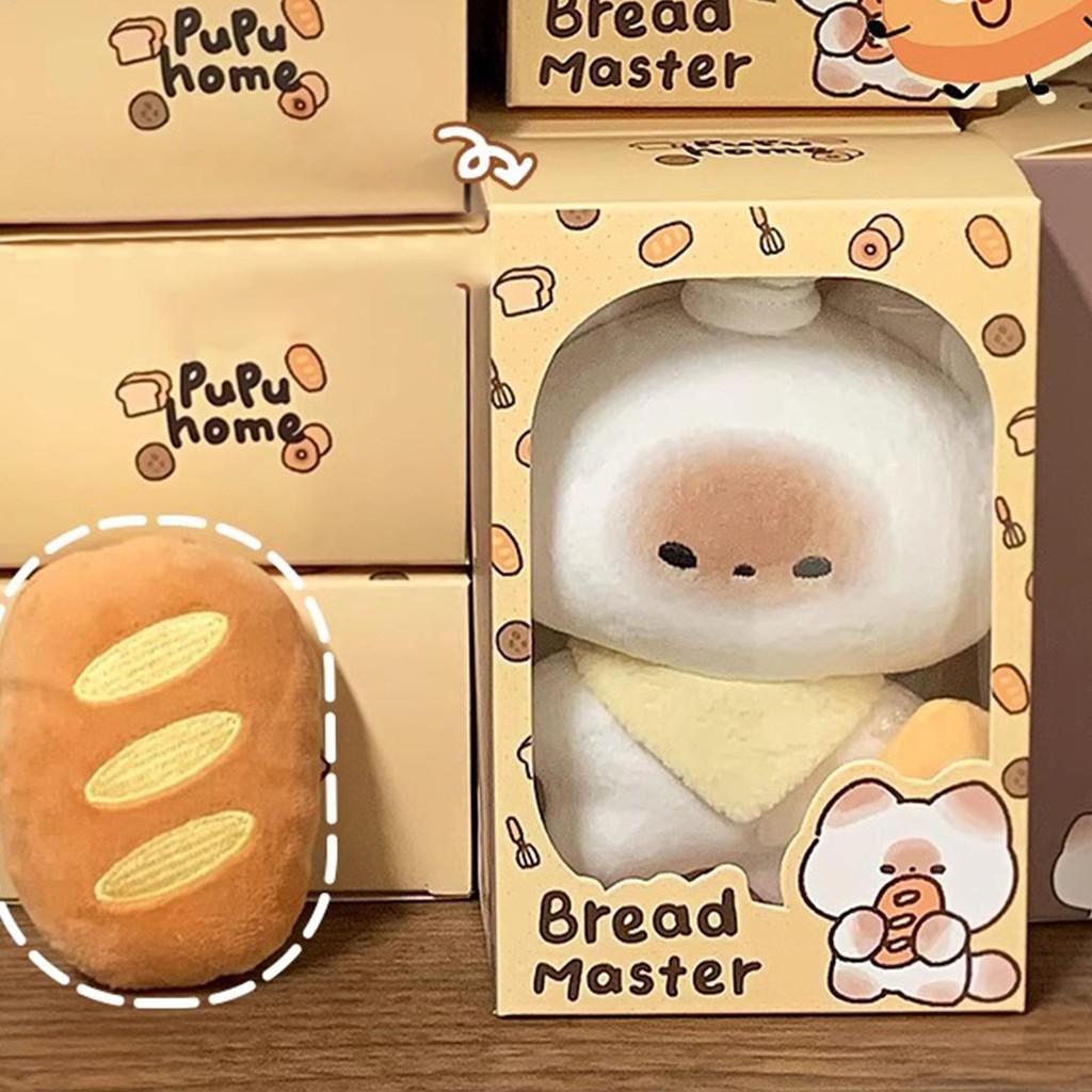 Cat Plush Toy Steamed Bun Kitty Plushie Toy Soft Chef Bread Cat Plush Cute Kitten Stuffed Doll ...
