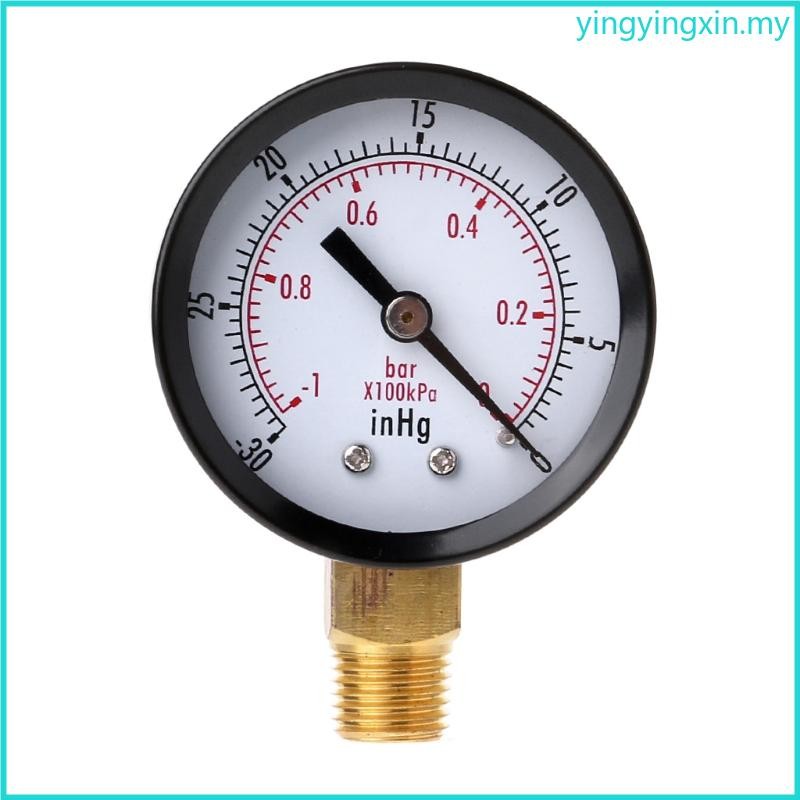YIN Vacuum Manometer Dial NPT 30HG 0PS Dual Scale Dial Gauge Vacuum ...